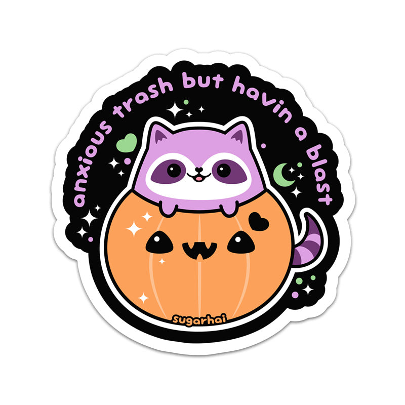 Anxious Halloween Trash Stickers | sugarhai