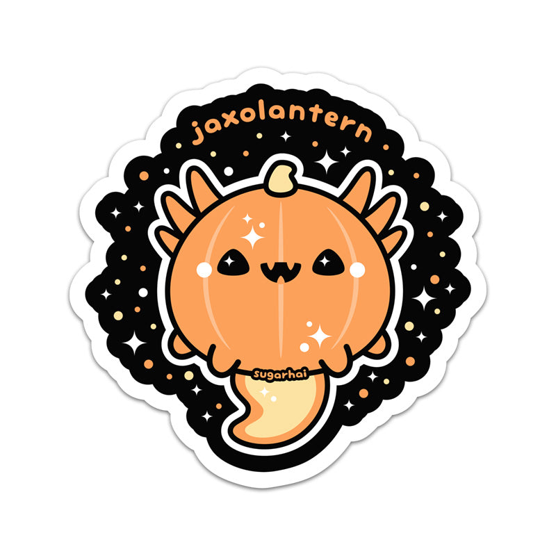 Axolotl Jack O'lantern Stickers | sugarhai