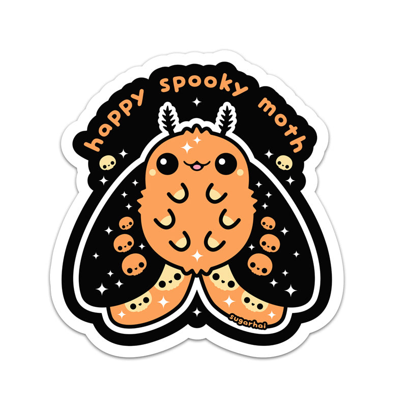 Spooky Moth Halloween Stickers | sugarhai