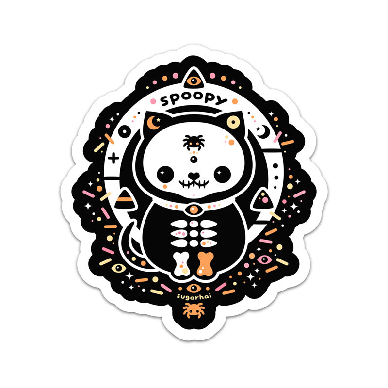 Spoopy Halloween Cat Stickers | sugarhai