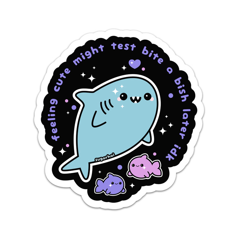 Cute Test Bite Shark Stickers | sugarhai