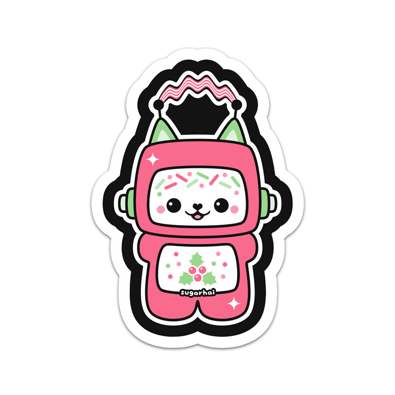 Christmas Cat Bot Stickers | sugarhai