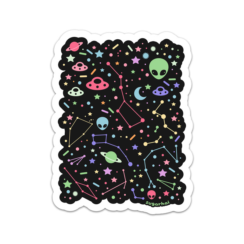 Colorful Night Sky Stickers | sugarhai
