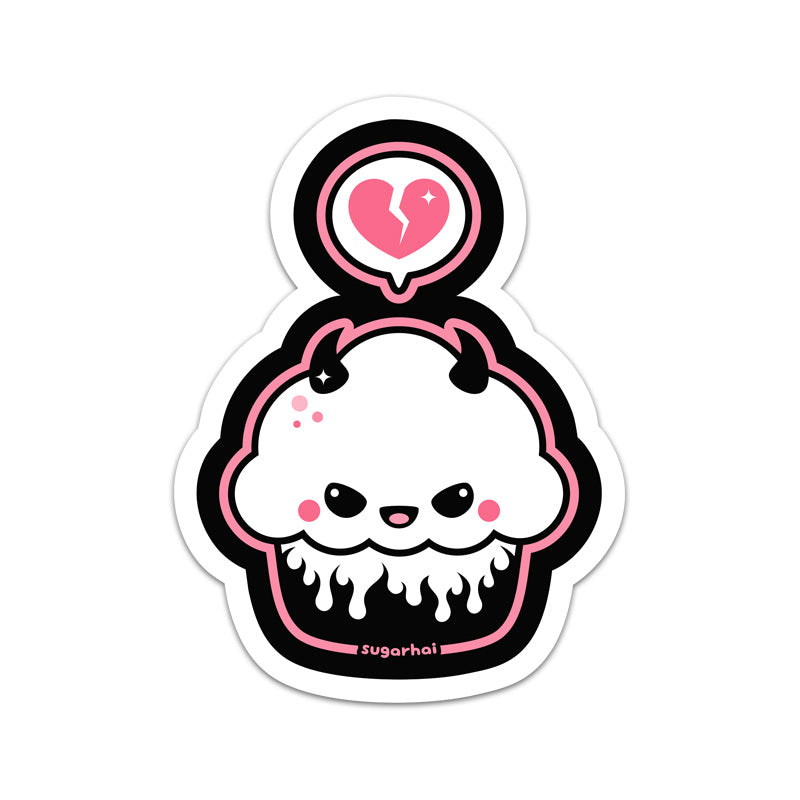 Cute Evil Cupcake Stickers | sugarhai